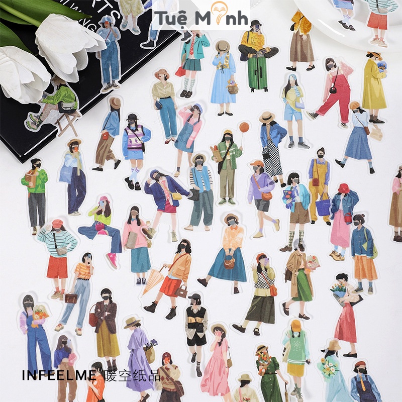 Bộ 40 sticker hình cô gái nhãn dán thời trang đẹp mắt STI66 hiện đại ...