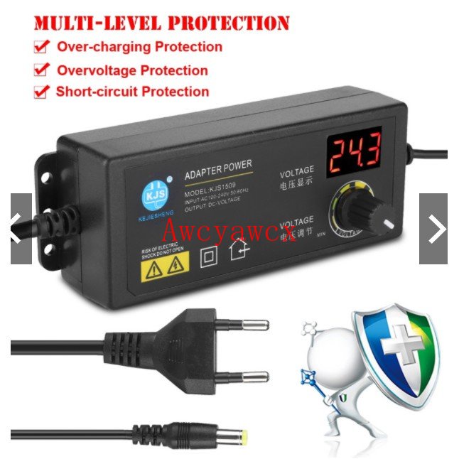 Bộ Sạc Nguồn AC 100V-240V DC 3V 5V 6V 9V 12V 15V 18V 19V 20V 21V 22V 24V 2.5A 2A 60W | Shopee ...