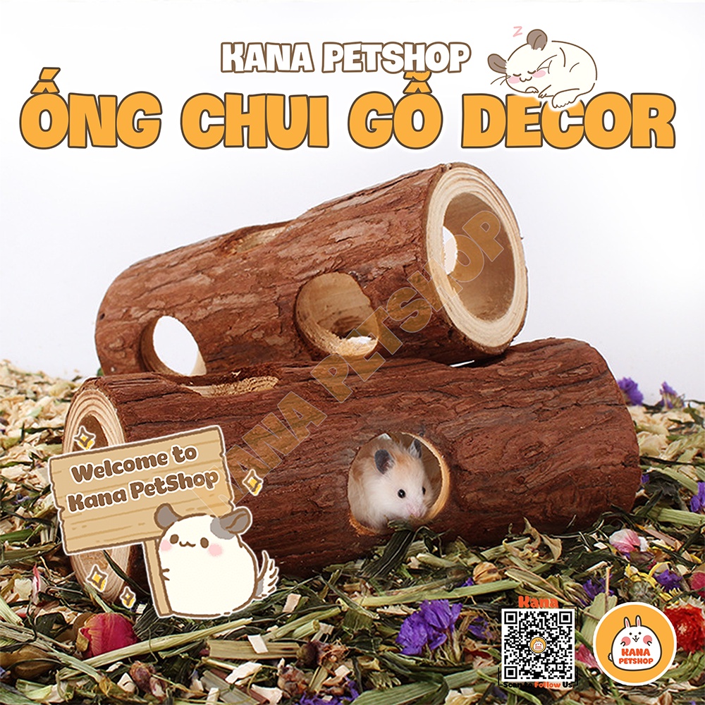 Ống chui cho Hamster 🐹FREESHIP🐹 Ống Đồ Chơi Cho Hamster bằng Gỗ Thông ...
