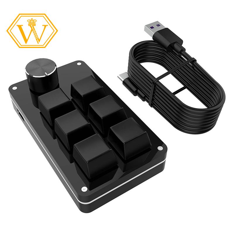 6 Keys USB Custom Mechanical Keyboard RGB Macro Keyboard Programming ...