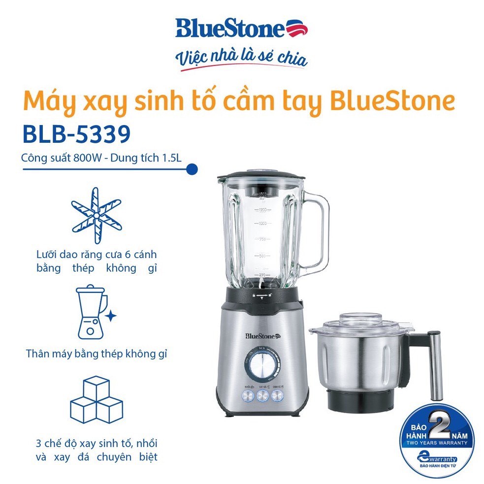 Máy Xay Sinh Tố BlueStone BLB-5339 (800W - 1.5L) - Hàng chính hãng - Bảo hành 24 tháng | Shopee ...