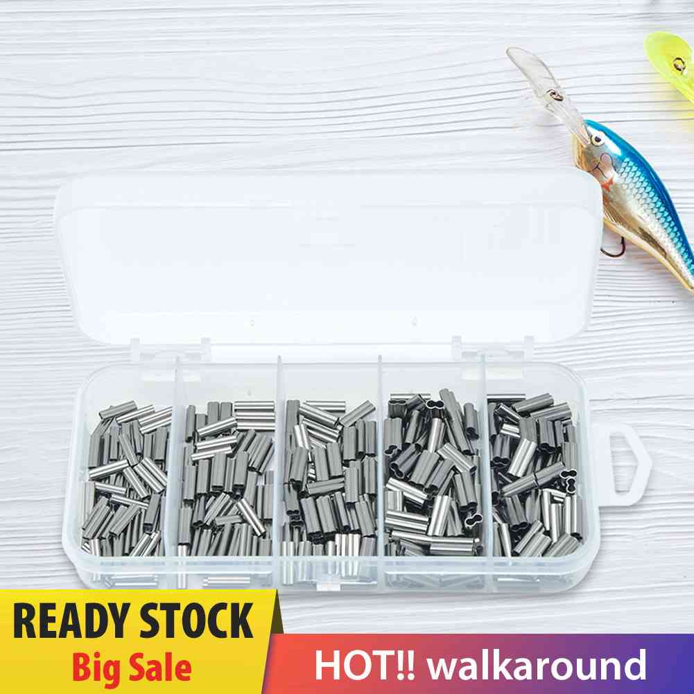300pcs 1.0-1.8mm Double Copper Crimp Tube Fishing Line Connector ...