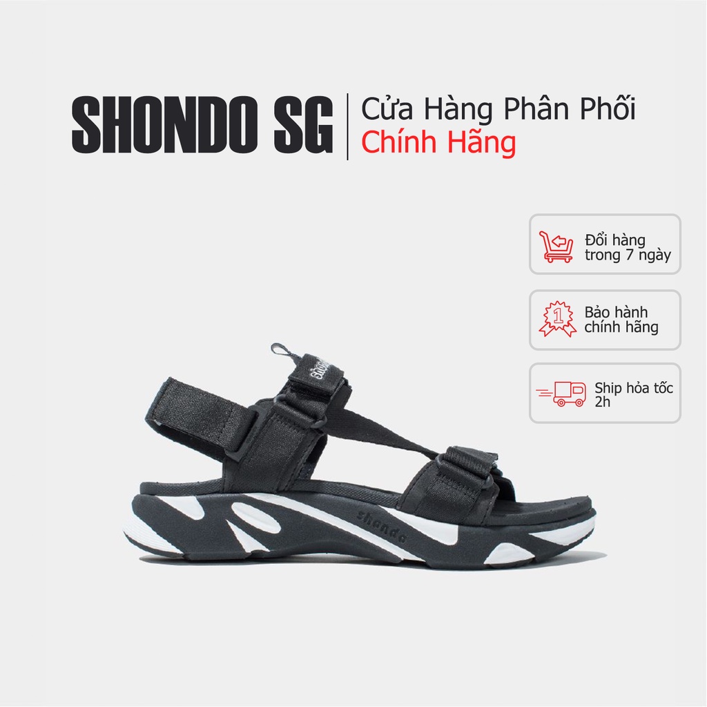 [Chính hãng] Giày Sandals F8 Shondo Đen Trắng F8M1011 | Shopee Việt Nam
