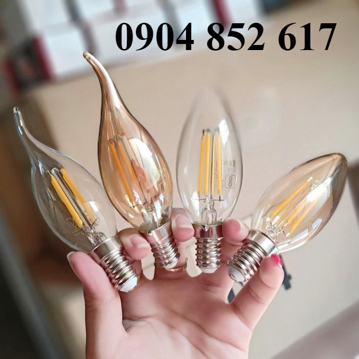 Bóng Edison C35 quả nhót / led râu (bóng nến) 4w đuôi E14/E27 | Shopee ...