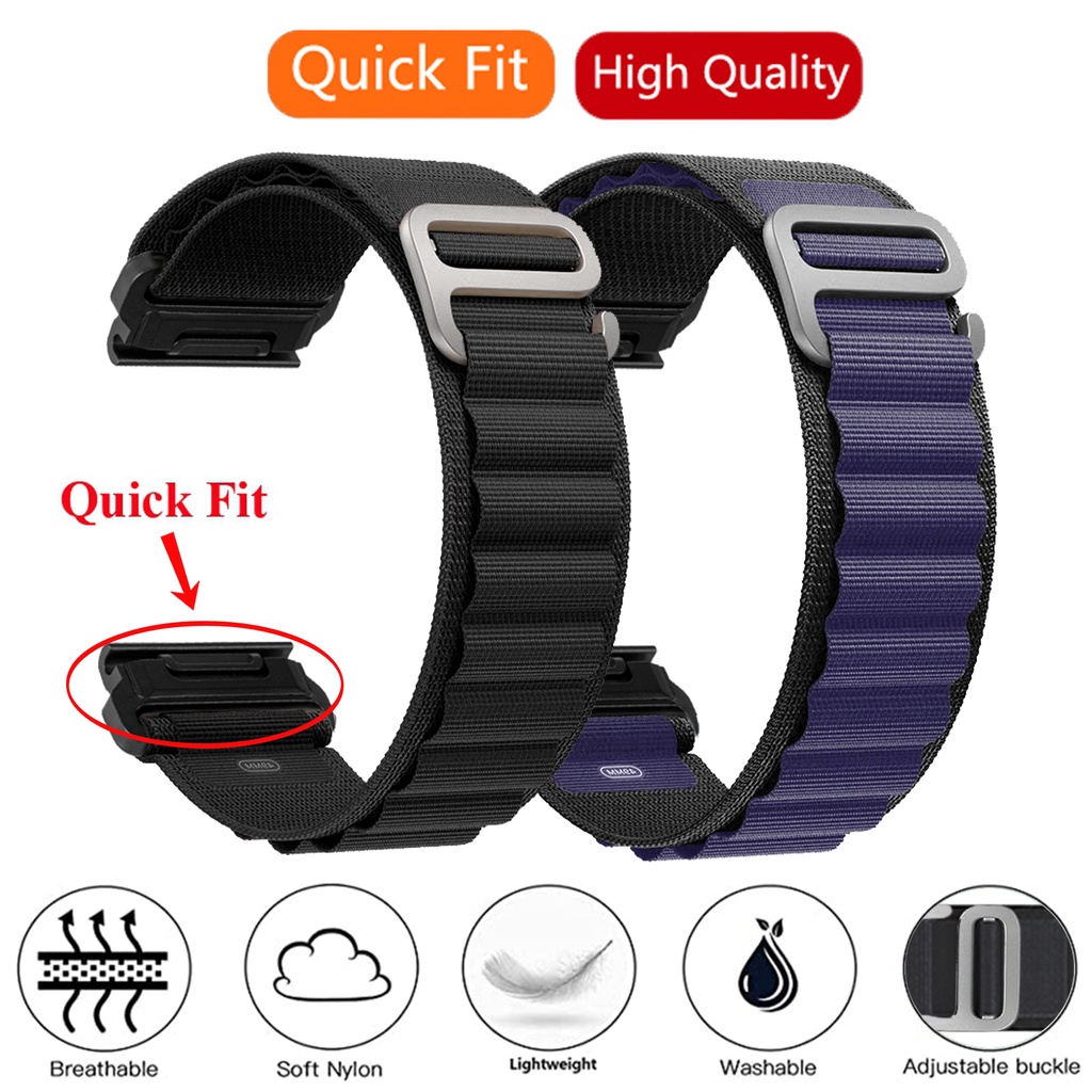 Dây Đeo Thể Thao Bằng Nylon Mềm 22mm 26mm Cho Garmin Fenix 7 7X 6 6X Pro 5 5X Plus 3 3HR 2 ...