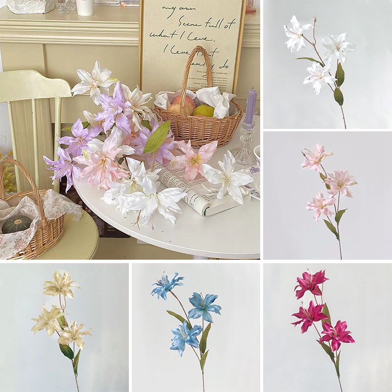 Diy Hoa Nhân Tạo Hoa Giả INS Hoa Lily Cho Tiệc Cưới Trang Trí Nhà ...