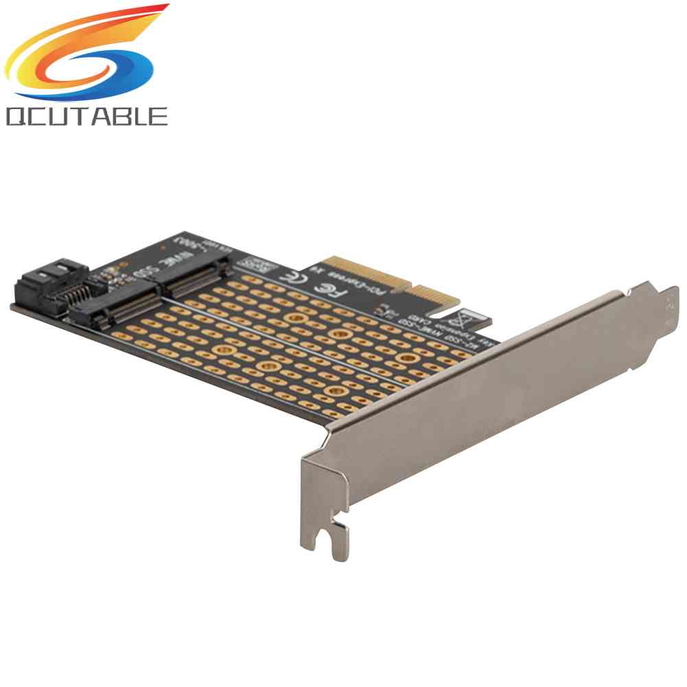 Dual M.2 to PCI-E 3.0 X4 Adapter for PCIe NVMe SATA M2 SSD 2230 2242 ...