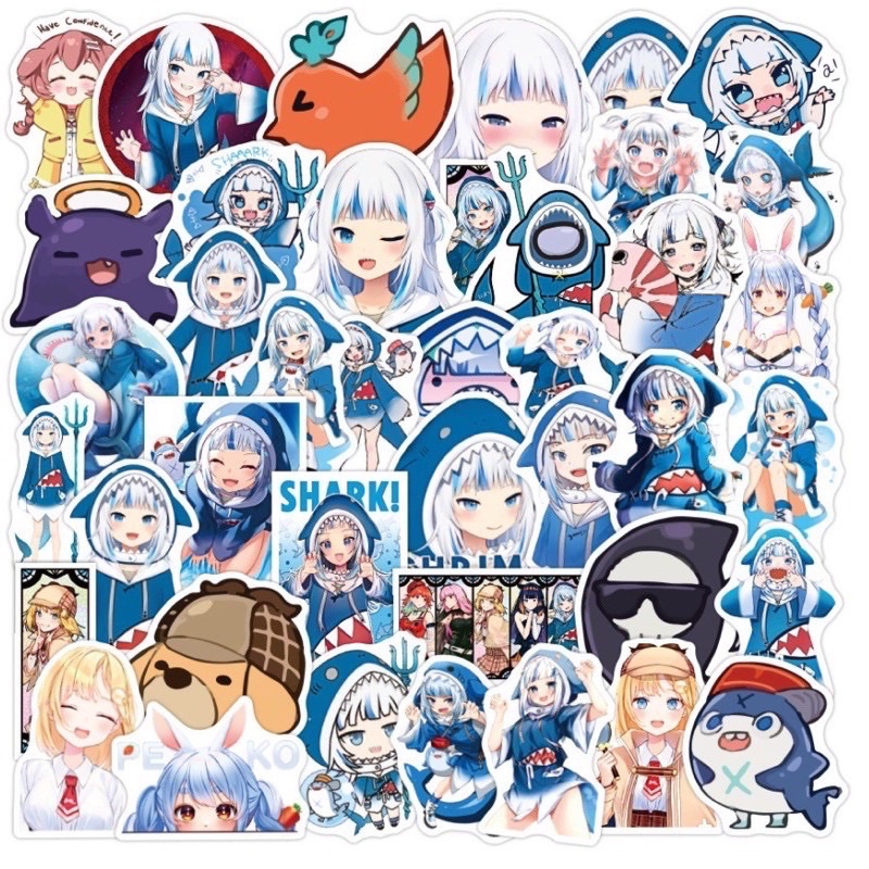 Ảnh dán Sticker Vtuber Hololive 30-60 hình nhiều thành viên chọn ...