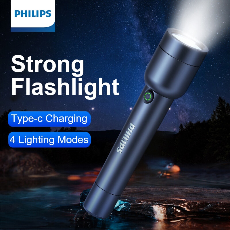 Đèn Pin Philips SFL1236 LED 4 Chế Độ Pin 18650 Tiện Dụng Cho Cắm Trại ...