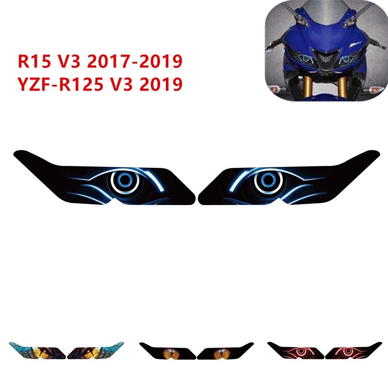 Miếng Dán Bảo Vệ Đèn Pha Trước Cho Xe Mô Tô YAMAHA YZF-R15 V3 YZF-R125 ...