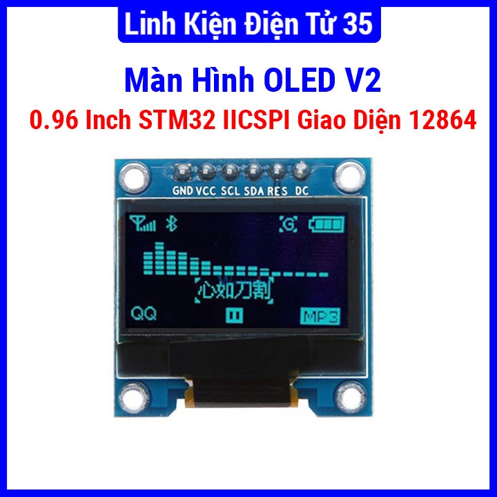 Màn hình OLED V2 0.96 inch STM32 IIC/SPI giao diện 12864, độ sáng tốt, chất lượng | Shopee Việt Nam