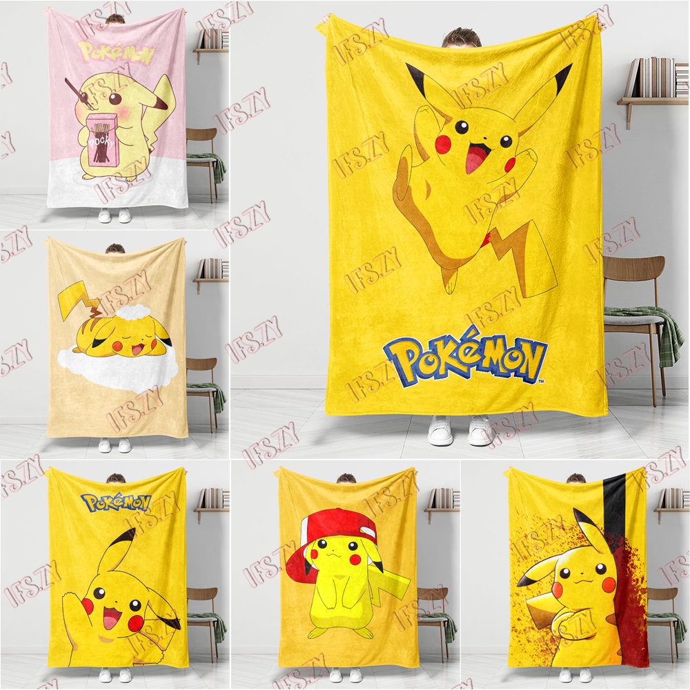 Chăn flannel 4 Kích Thước Nhật Bản In Hình Hoạt Họa pokemon pikachu Một ...