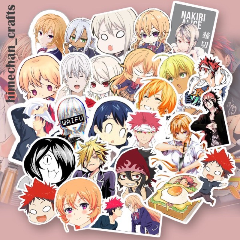 30-60 Sticker vua đầu bếp food wars shokugeki no Soma/ hình dán vua đầu ...