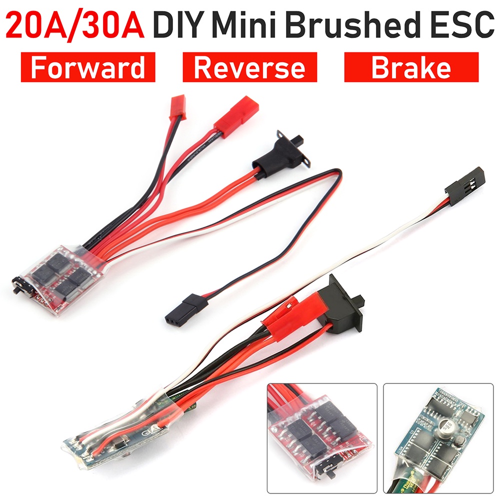20a ESC 30A Chải ESC RC ESC 2KHz Ngược về phía trước cho 1 / 16 1 / 18 Bộ Điều Khiển Từ Xa ...