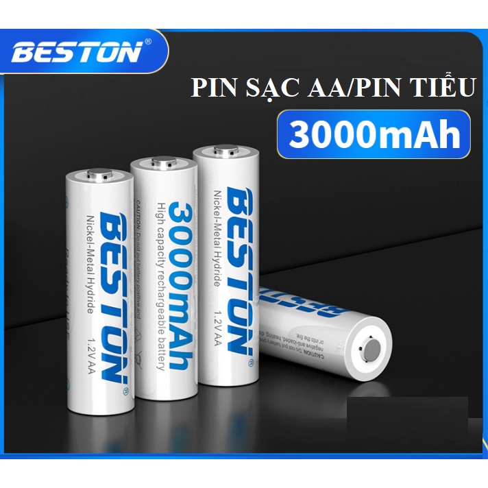 Pin sạc AA 3000Mah Beston mới 100% dung lượng thực sử dụng lâu HÀNG ...