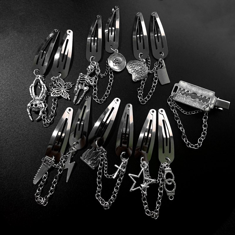 Thiên niên kỷ Gothic Dark Spider Butterfly Skull Brain Blade Lightning ...