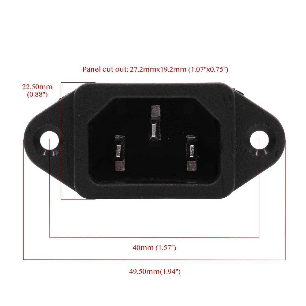 Jack nguồn AC 3 chân 10A 250AC. BN. | Shopee Việt Nam