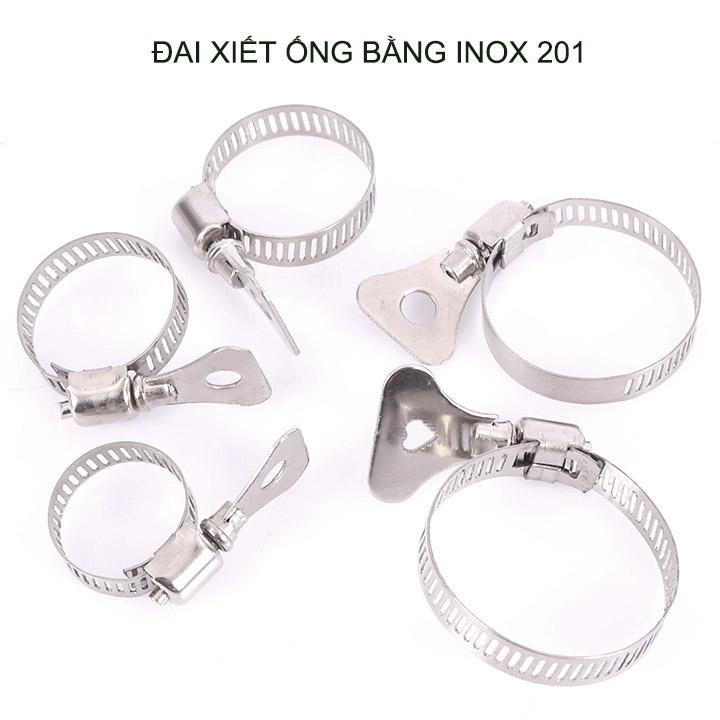 Cổ dề inox 201, đai xiết ống bằng inox 201 không gỉ, bộ 10 đai, có nhiều kích cỡ | Shopee Việt Nam