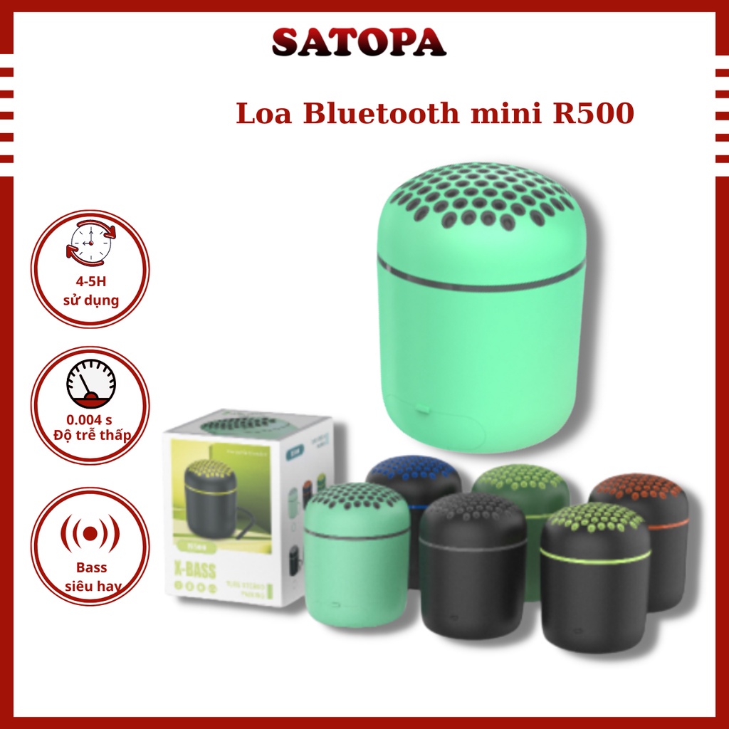 Loa bluetooth mini STP R500, Loa nghe nhạc không dây nhỏ gọn hỗ trợ thẻ ...