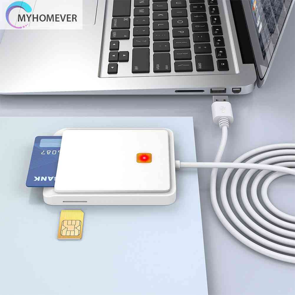 Đầu Đọc Thẻ Thông Minh USB 2.0 Cho Dac IC ID Bank SIM Card Windows 7 8 ...
