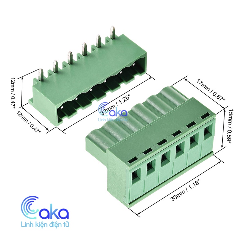 2EDG Cầu nối domino cong, Terminal Block 5.08mm chân cong jack kết nối ...