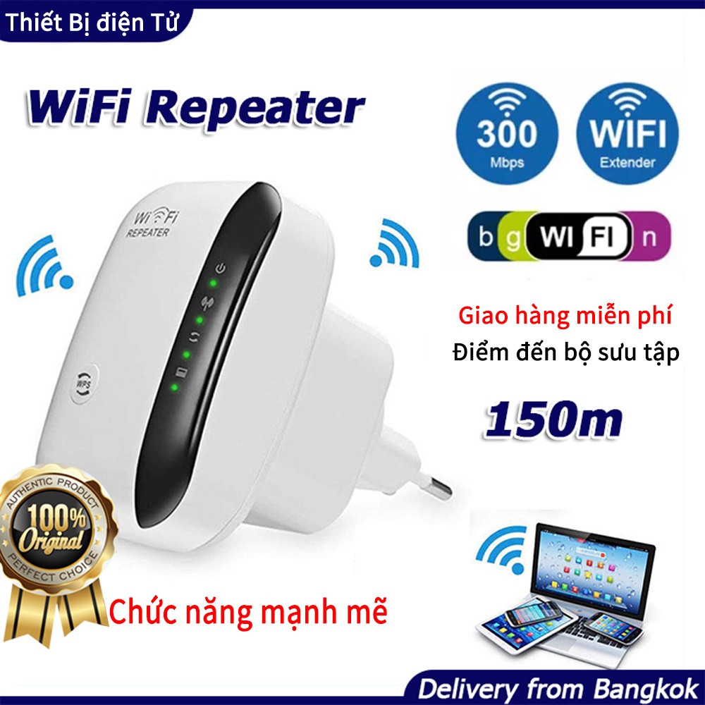 Thiết Bị Kích Sóng Wifi Wireless-N Mở Rộng Vùng Phủ Sóng WiFi Repeater ...
