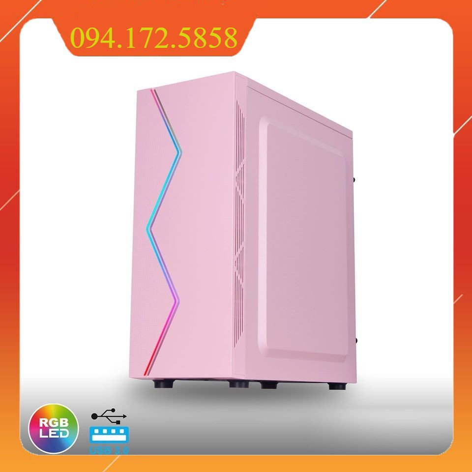 Giá siêu rẻ Vỏ Case Máy Tính VSP V3-601P V3-603P - Màu Hồng / Màu Trắng | Shopee Việt Nam