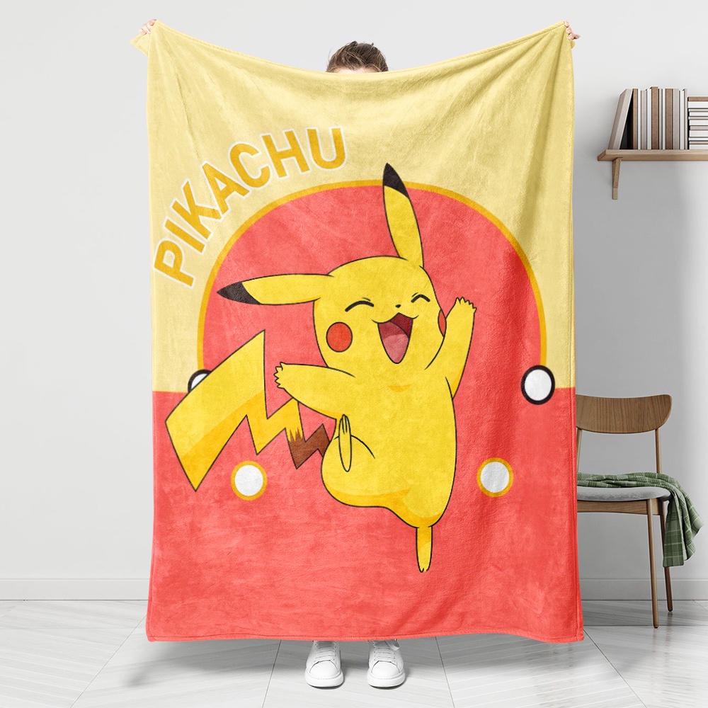 Chăn flannel 4 Kích Thước Nhật Bản In Hình Hoạt Họa pokemon pikachu Một ...
