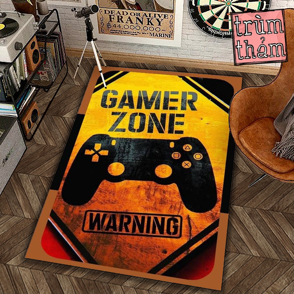 Thảm Trang Trí Wrightz Gamer Zone Warning Gaming Digital Art Decor ...
