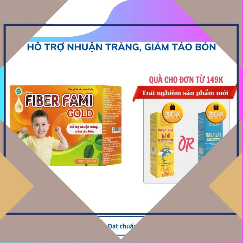 [ Thuốc Tốt 814 ] Viên uống bổ sung chất xơ FIBER FAMI GOLD (Hộp 20 gói ...