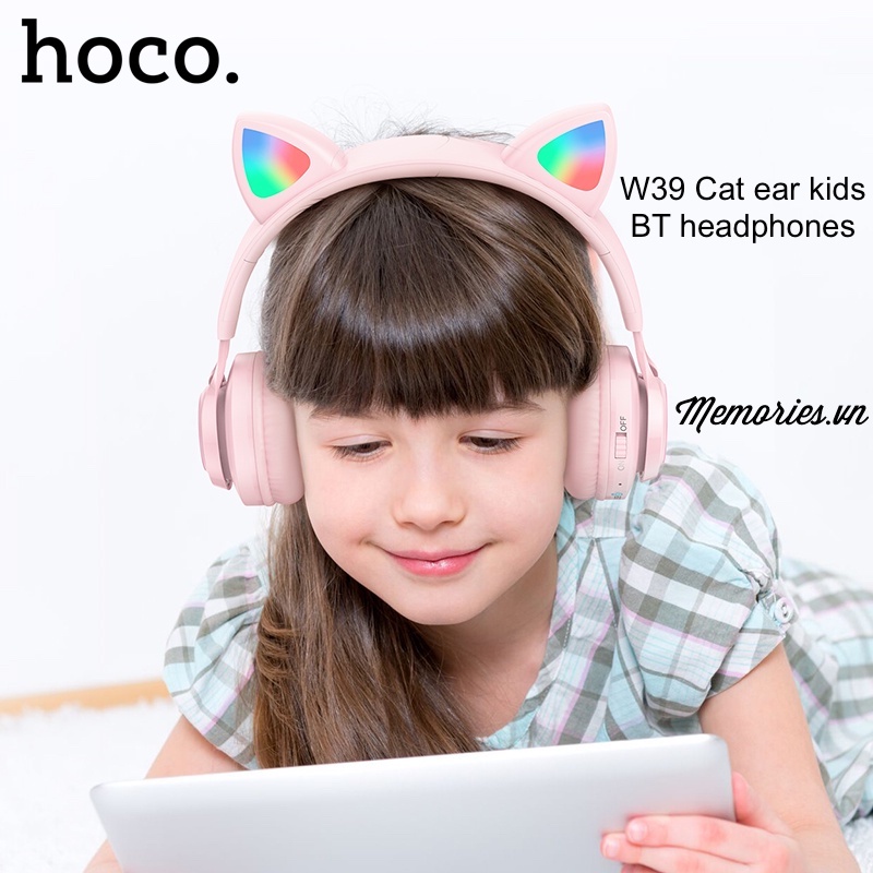Tai nghe chụp tai mèo Hoco W39/ W27 / W21 Cute cho nữ, trẻ em chính ...