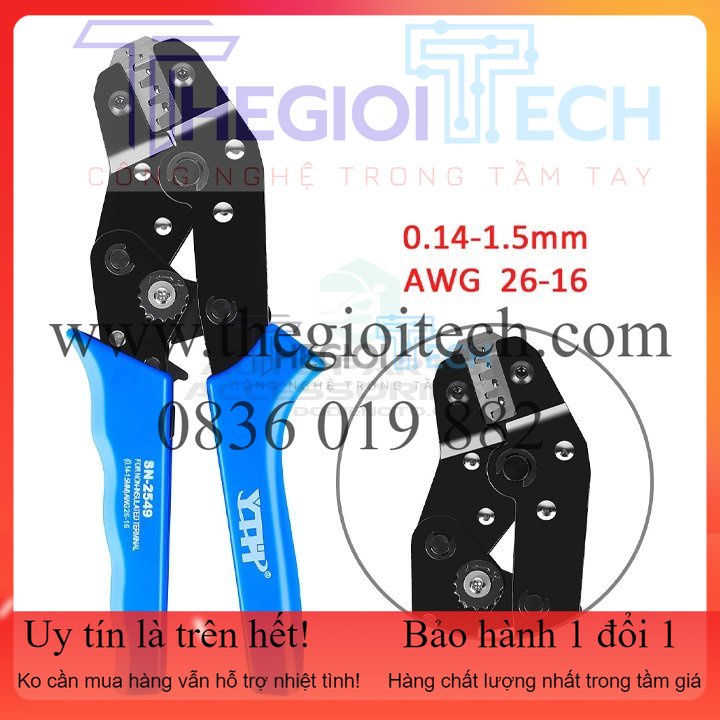 Kìm bấm Cos 2 tầng YTH Hàm kềm cắt dây cao cấp SN 2549 SN 58B CNC 1.25/PH2.0/XH2.54/5557 cos xe ...