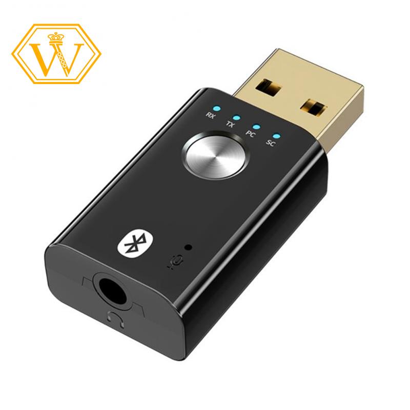 4 in 1 Wireless USB Bluetooth 5.0 Adapter 3.5mm Jack AUX BT Audio ...