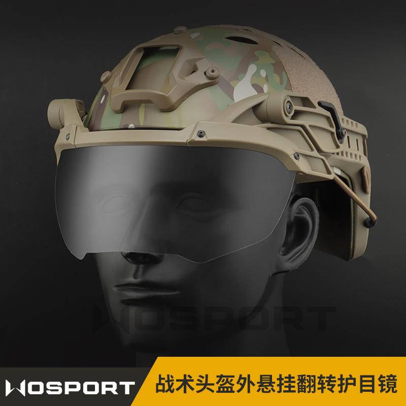 Tactical Helmet Flip Goggles Hunting External Suspension Helmet ...