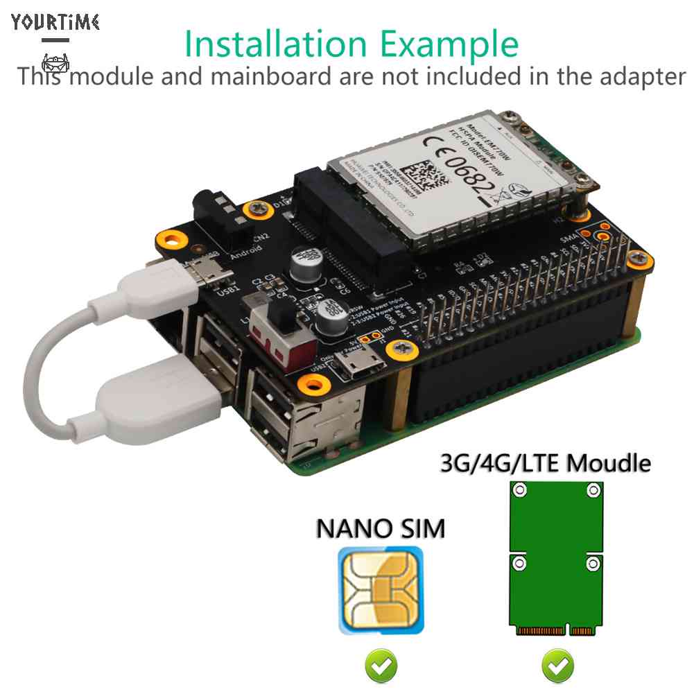 Mô Đun 3G / 4G / LTE HAT Cho Raspberry Pi / Samsung ARTIK / Latte Panda ...