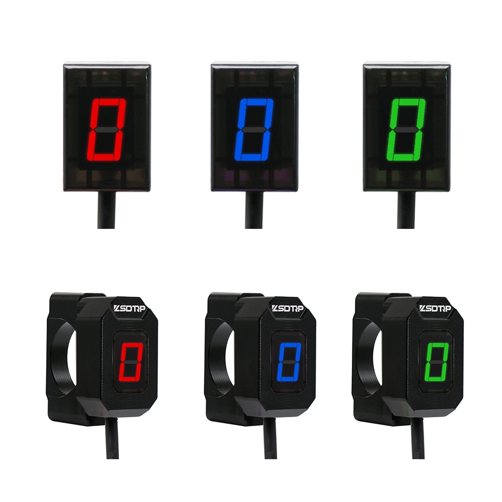 6 Speed Universal Motorcycle Motorbike Digital Gear Indicator LED ...