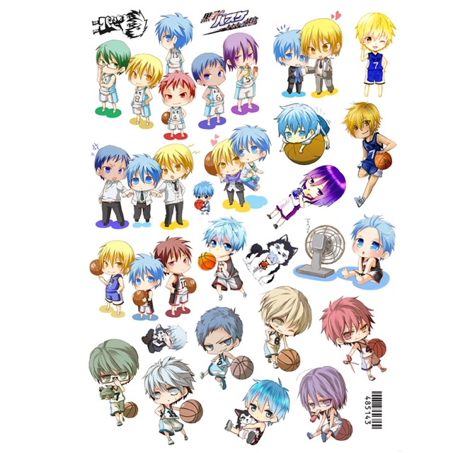 Sticker kuroko no basket 30 cái ép lụa mẫu ảnh khác nhau | Shopee Việt Nam