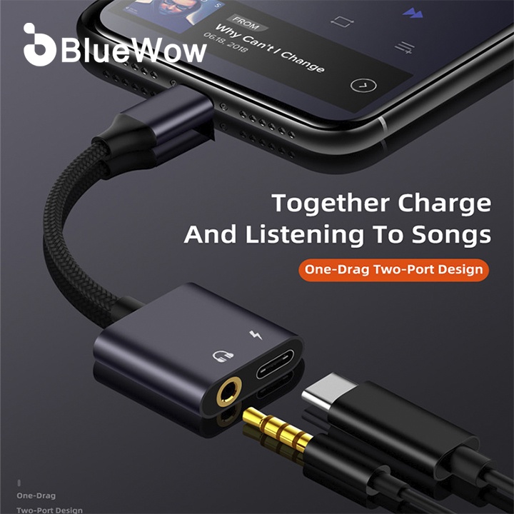 Đầu Chuyển Đổi Blueow S36 2 Trong 1 Type C Sang 3.5MM Và USB C Type-C Cho Điện Thoại Android ...