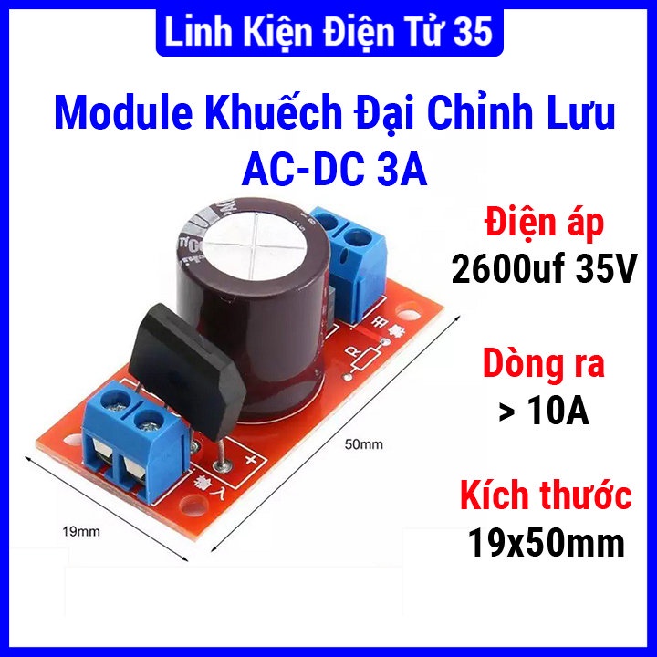 Module khuếch đại chỉnh lưu AC-DC 3A module chuyển đổi nguồn AC sang DC ...
