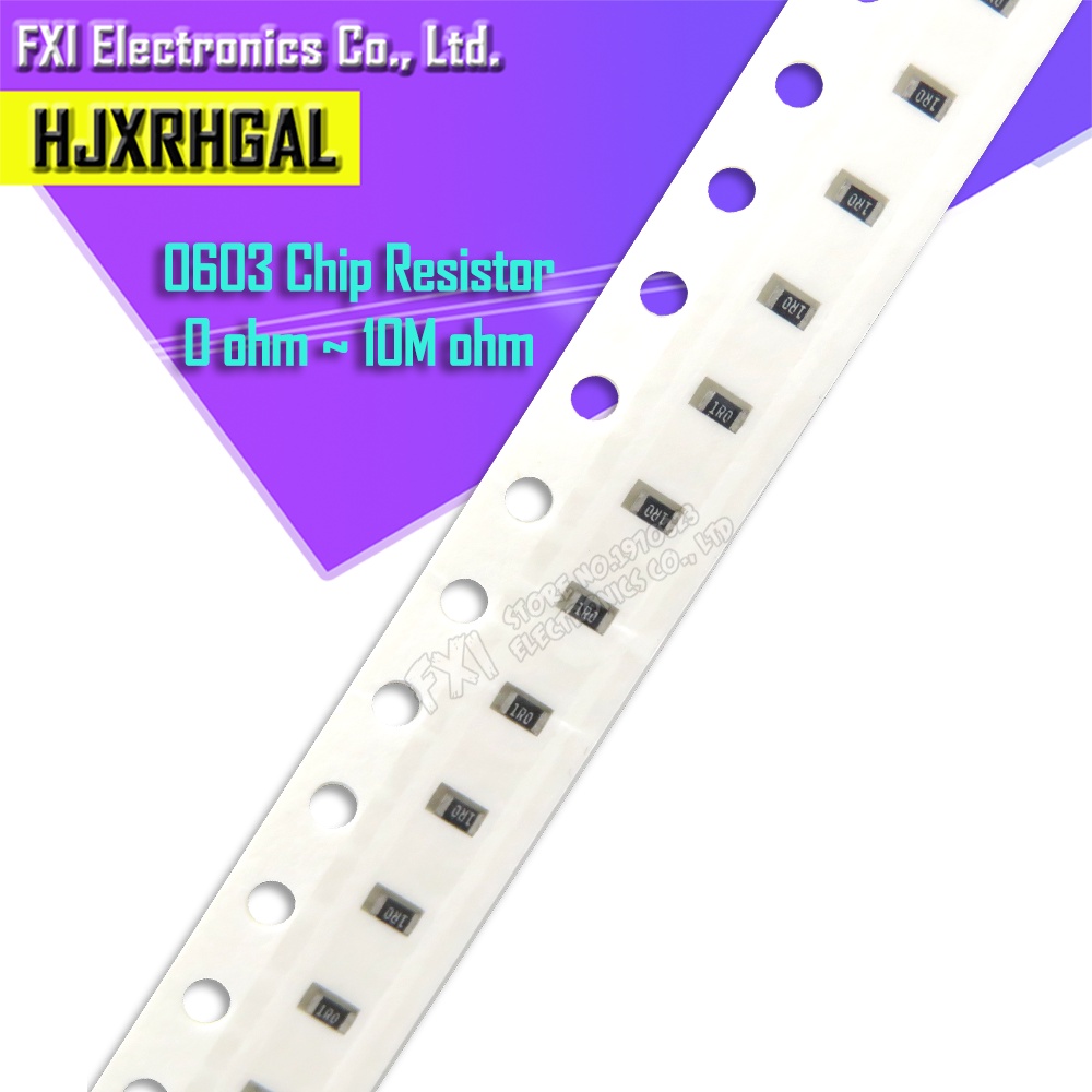 Set 100 Linh Kiện Điện Tử 0603 SMD 1 / 10W 5% 9.1 R ~ 910R 9.1 R 10R ...