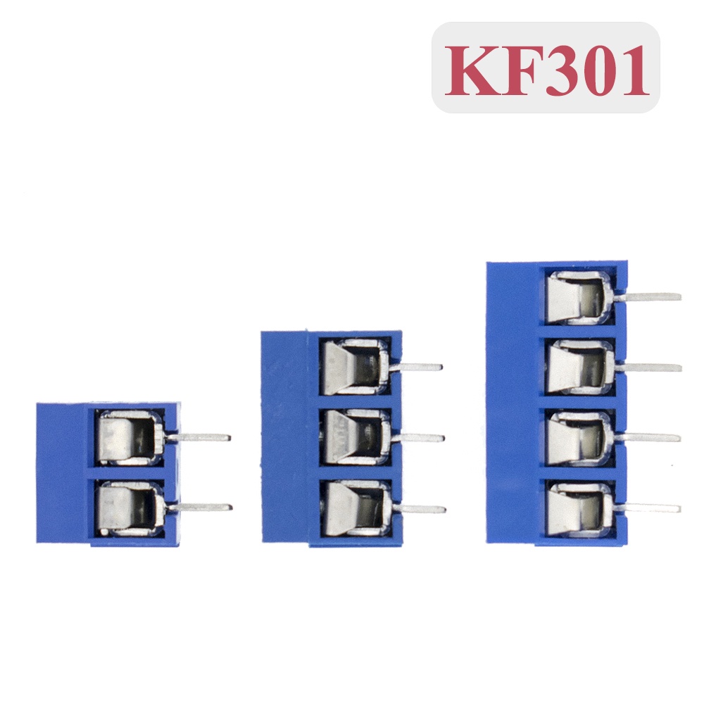 10pcs KF301 2P/3P/4P Blue KF301-5.0 KF301 Screw 5.0mm Straight Pin PCB ...
