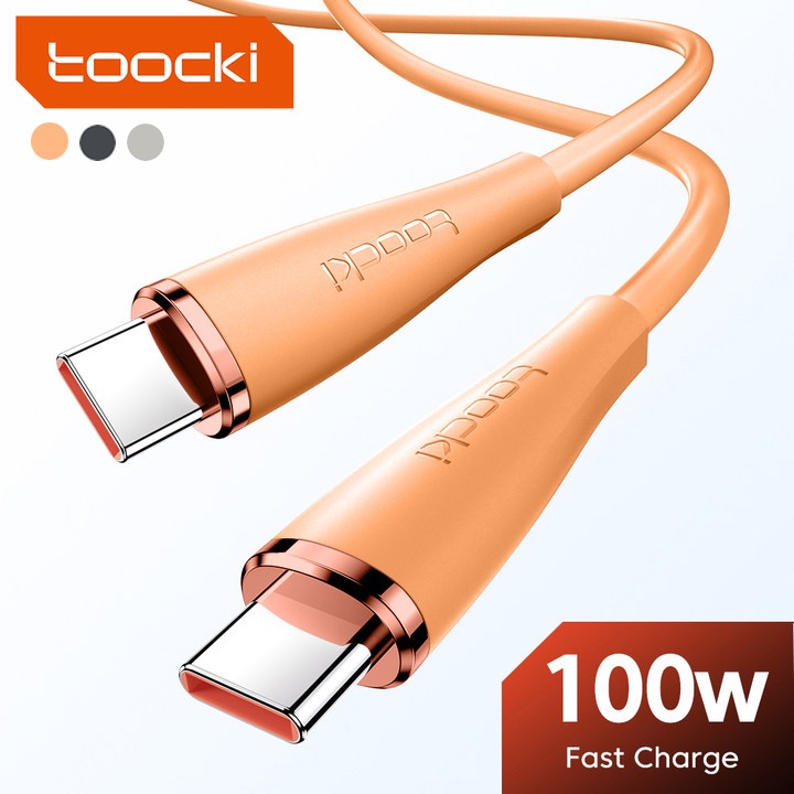 Cáp sạc nhanh TOOCKI 100W Type C sang Type C 60W thích hợp cho máy tính bảng Samsung Xiaomi ...