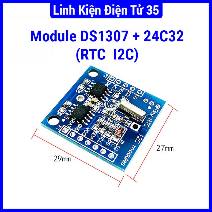 Module DS1307 + 24C32 (RTC / I2C), module thời gian thực, làm mạch đồng ...