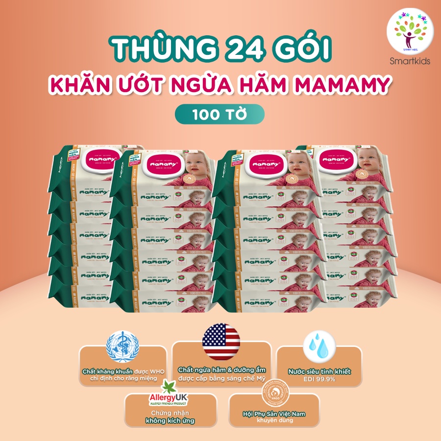 Combo 24 Gói Khăn Ướt Mamamy 100 Tờ/gói (1 THÙNG) | Shopee Việt Nam