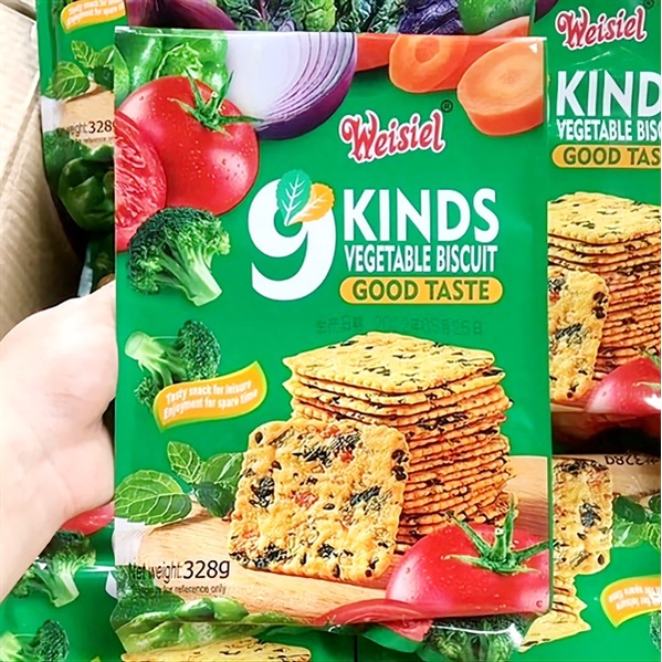 BÁNH ĂN KIÊNG QUY GIÒN 9 VỊ RAU CỦ WEISIEL 328G (GÓI) | Shopee Việt Nam