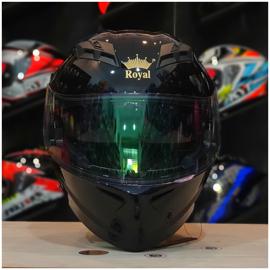 Mũ bảo hiểm full face 2 kính Royal M266 đen bóng cao cấp, hàng chính ...