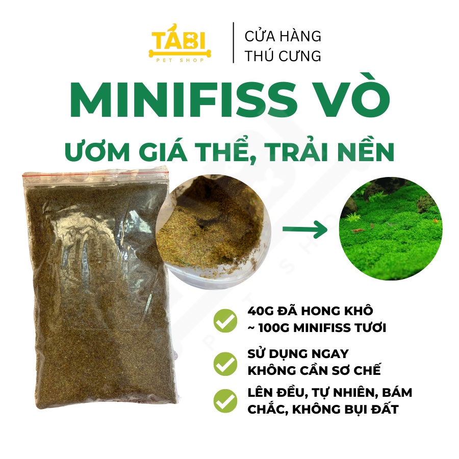 40G Minifiss Vò Sấy Khô Dùng Ươm, Trải Nền Cho Hồ Cá Thủy Sinh ...
