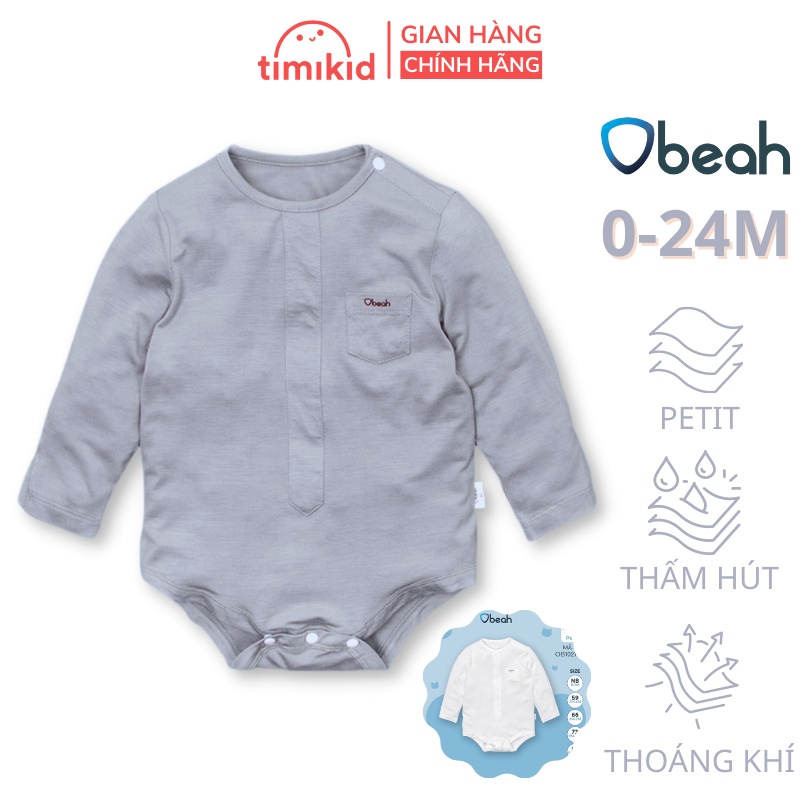 Bodysuit Cho Bé Chất Liệu Petit Obeah Cao Cấp - Body Tam Giác Dài Tay ...