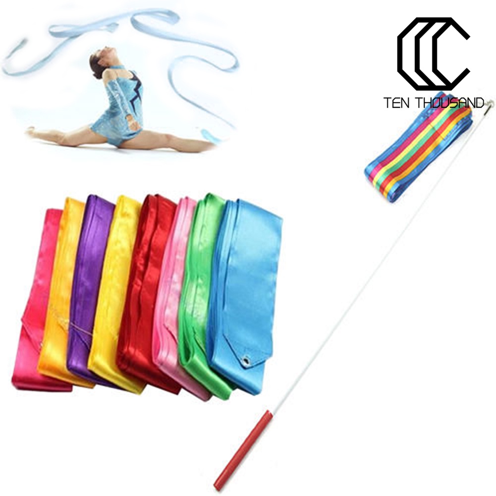 [TT]☼6m Gym Dance Ribbon Stick Art Rhythmic Gymnastics Ballet Streamer ...