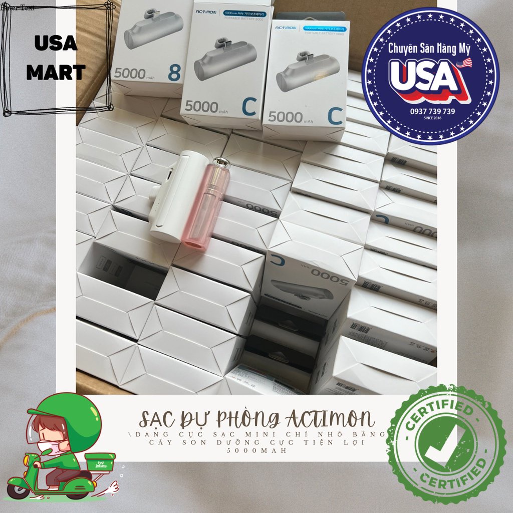 Sạc dự phòng 5000mAh mini cầm tay KOREAN Actimon kèm quà tặng ( ƯU ĐÃI ...